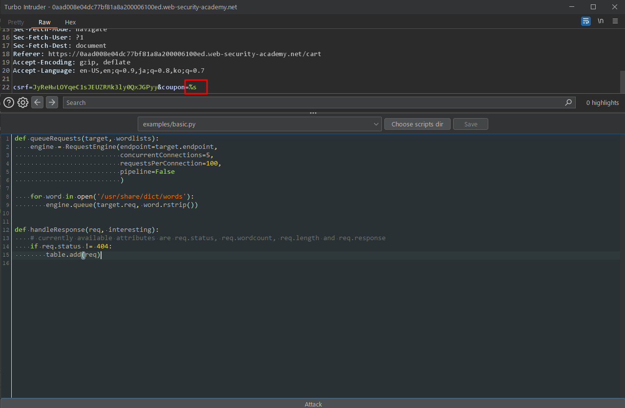 Burp Suite - Turbo Intruder정리 | 문재웅의 작업실
